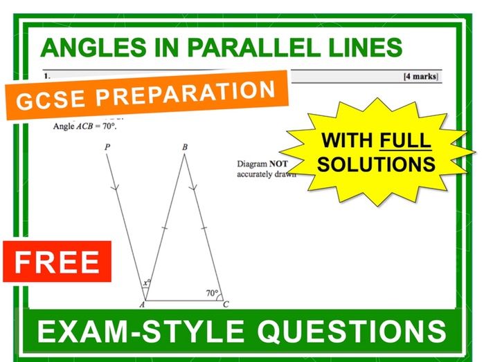 Gcse 9 1 Exam Question Practice Angles In Parallel Lines Teaching