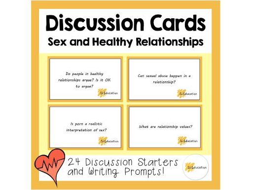 Discussion Cards Sex And Healthy Relationships Ks4 Pshe Teaching