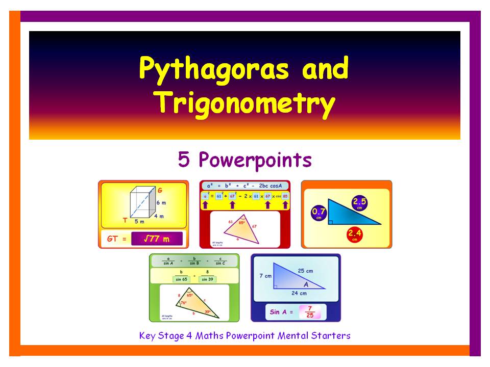 Ks4 Maths Mental Starters Pythagoras And Trigonometry Teaching Resources