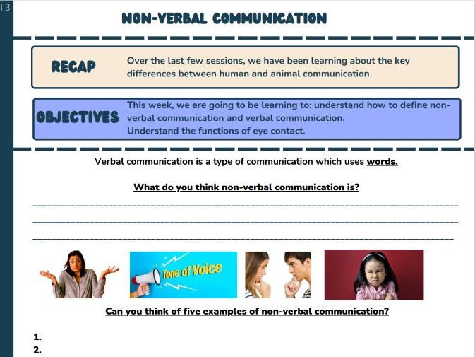 Gcse Psychology Non Verbal Communciation Teaching Resources