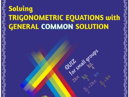 Trigonometric Equations Quiz Group Activity Teaching Resources