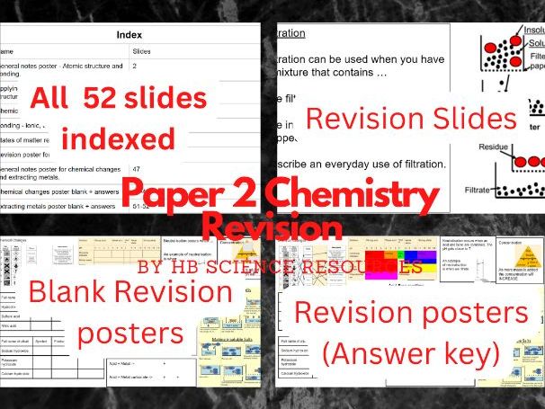 Chemistry Paper 2 Revision Edexcel Combined Science Teaching Resources