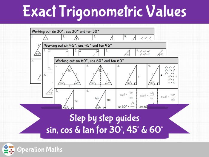 Exact Values Of Trigonometric Ratios Teaching Resources