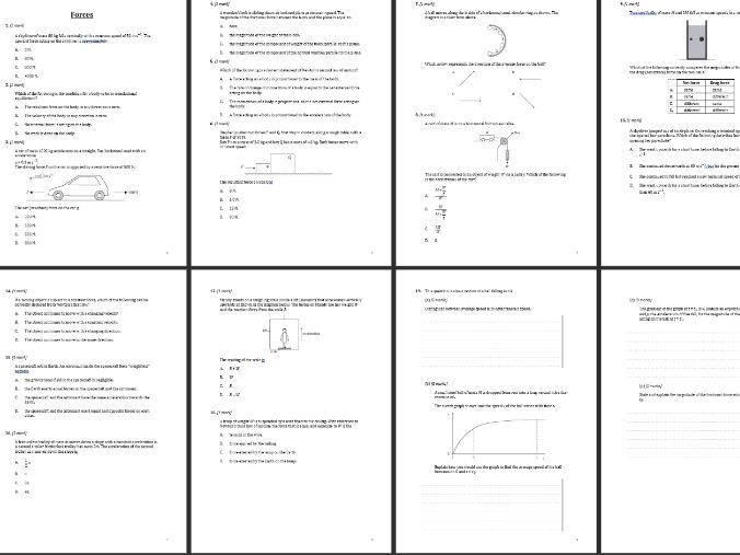 Ib Dp Physics Question Book A2 Forces And Momentum Sl First Teaching