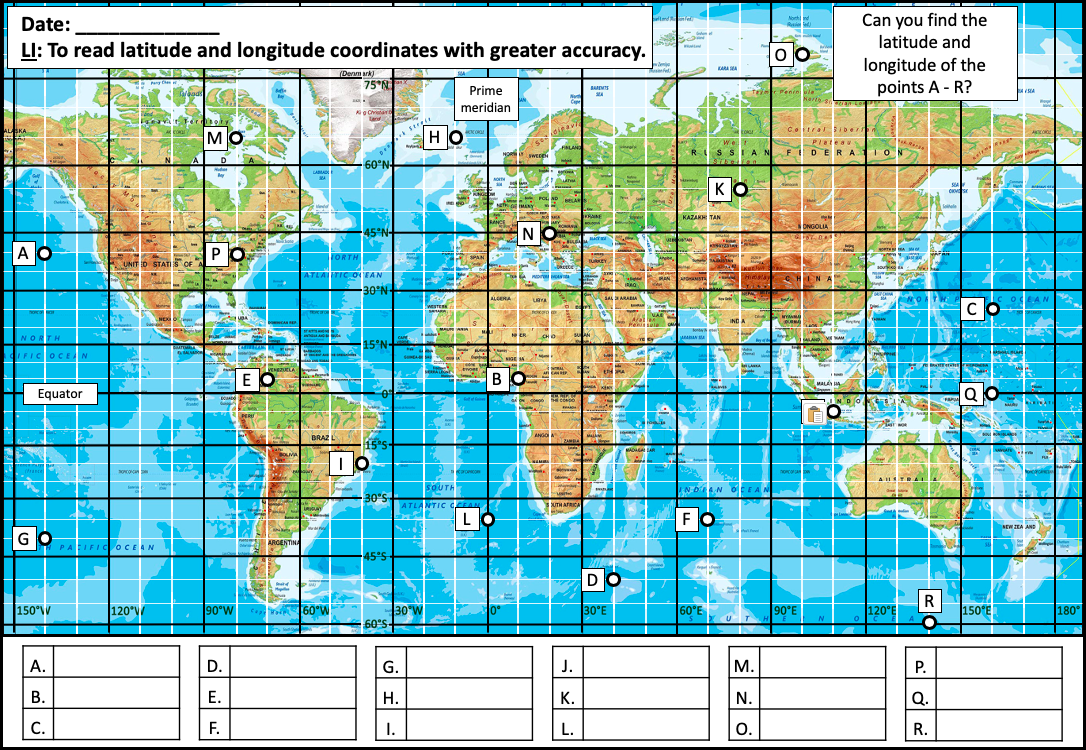 Latitude And Longitude Poster Teaching Resource Teach