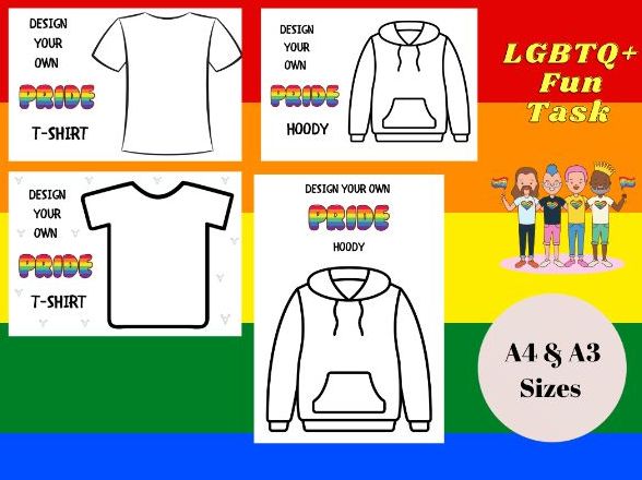 Pride Month Design A T Shirt Hoody Template Worksheet Lgbtq