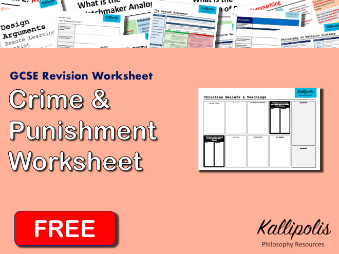 Free Religious Studies Gcse Revision Worksheet Crime And Punishment