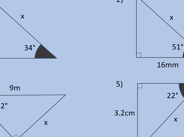 Trigonometry With Right Angled Triangles Teaching Resources