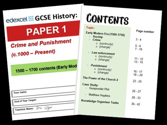 Gcse Edexcel Crime And Punishment Revision Guide Bundle Teaching