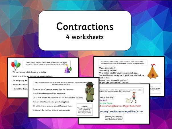 Fun With Contractions Worksheet Contraction Worksheet Contractions