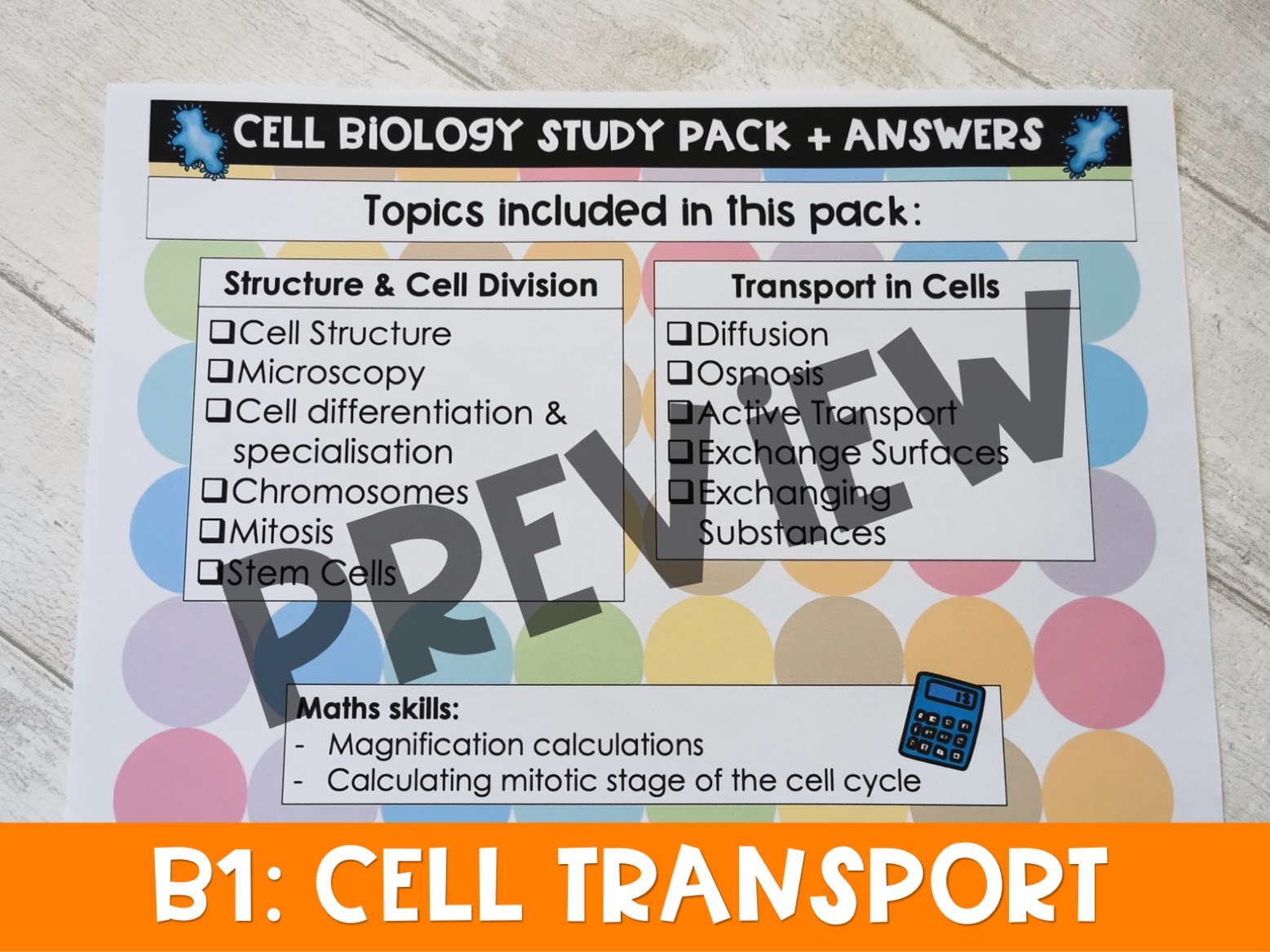 Aqa Gcse Biology Revision Cell Transport Teaching Resources