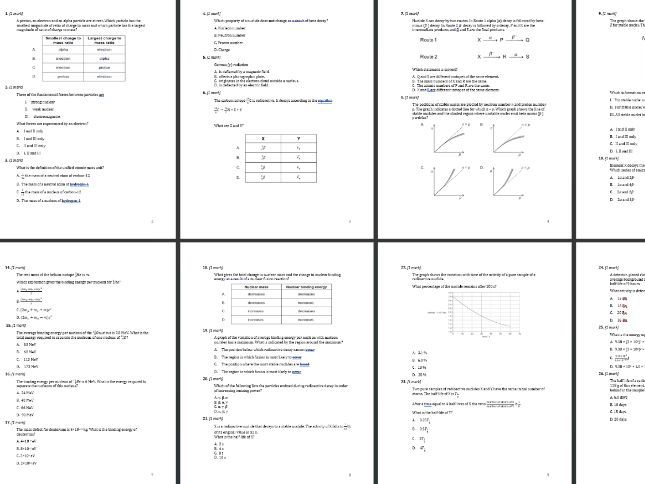 Ib Dp Physics Question Book E3 Radioactivity Sl First Teaching 2023