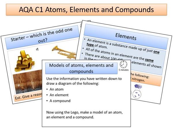 Aqa C1 Atoms Elements And Compounds Triple And Trilogy Teaching