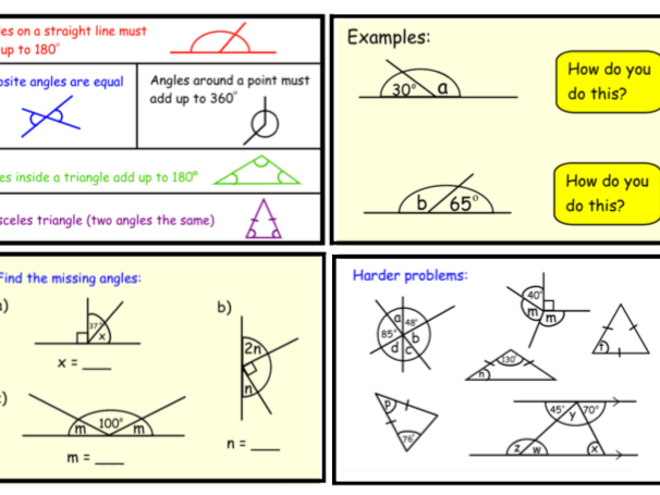 Angle Rules Pdf Teaching Resources