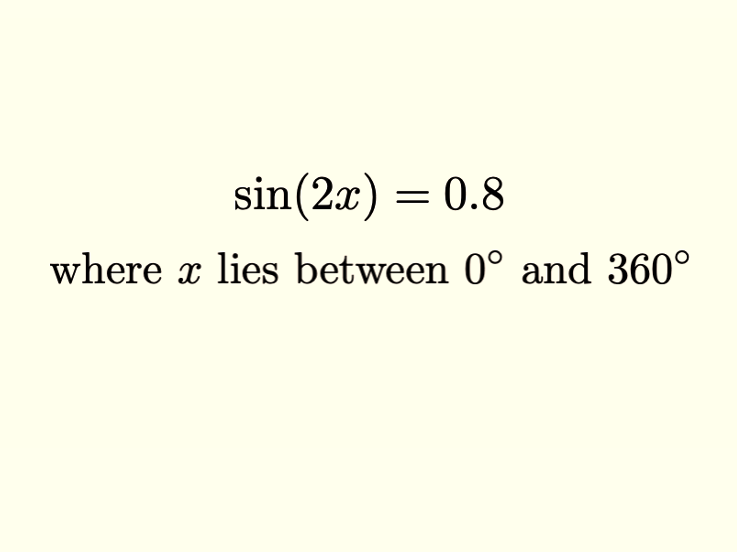 Solving Compound Angle Trigonometric Equations Teaching Resources