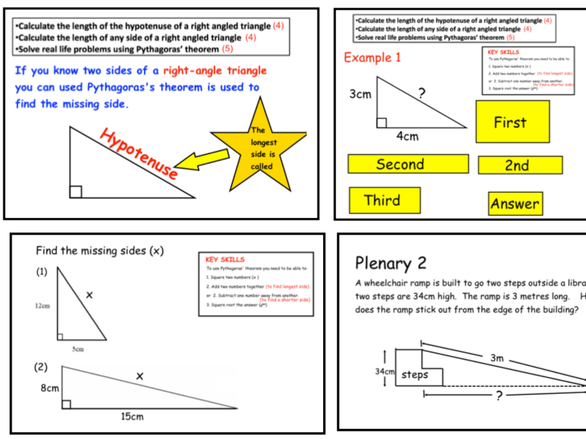 Pythagoras Theorem Ppt Teaching Resources