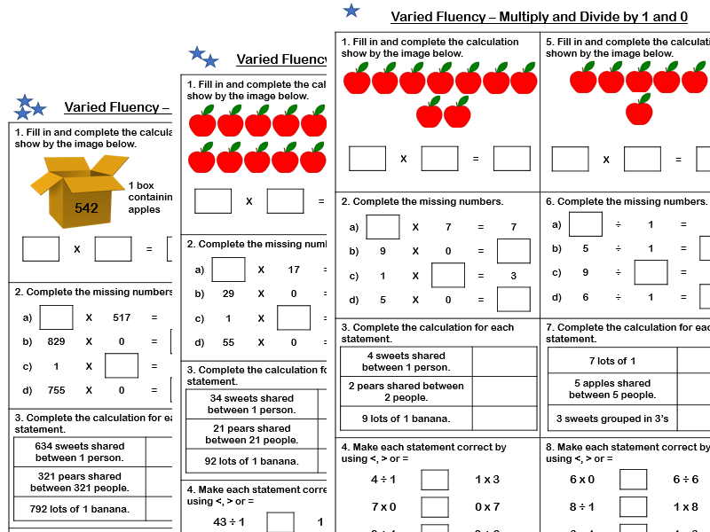 White Rose Maths Year 4 Block 4 Multiply And Divide By 1 And 0