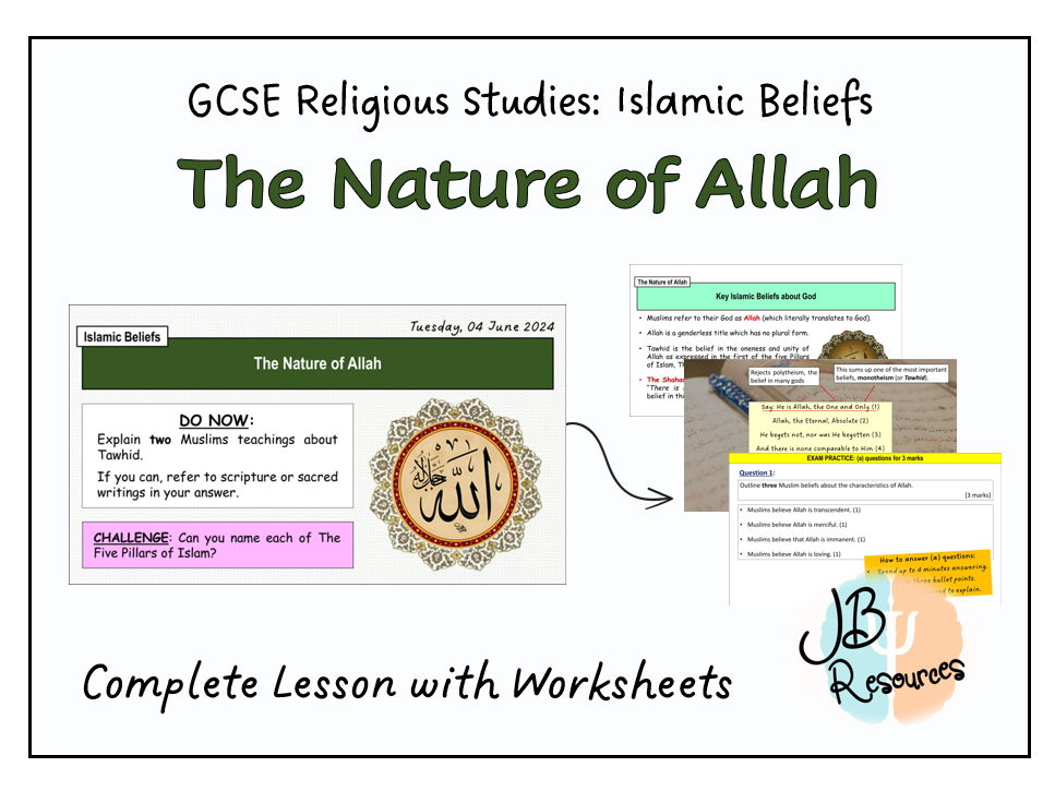 Gcse Religious Studies The Nature Of Allah Islamic Beliefs Topic