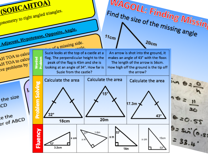 Trigonometry Sohcahtoa Teaching Resources