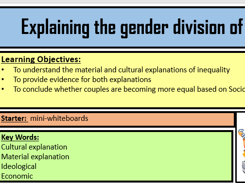 Material And Cultural Explanations Of Gender Inequality Teaching