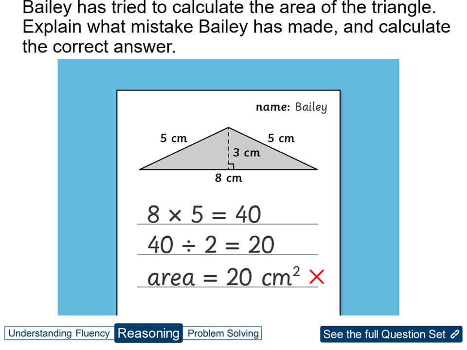 Year 6 Calculate The Area Of Triangles Teaching Resources