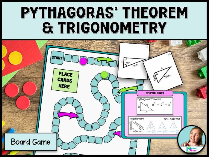 Trigonometry And Pythagoras Theorem Game Teaching Resources