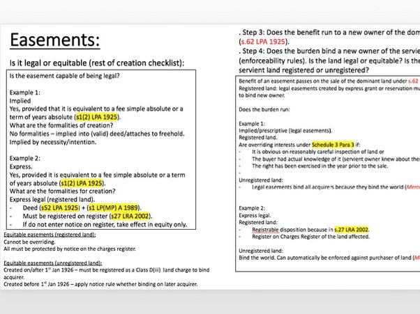 Land Law Revision Powerpoint Uol 2021 Teaching Resources