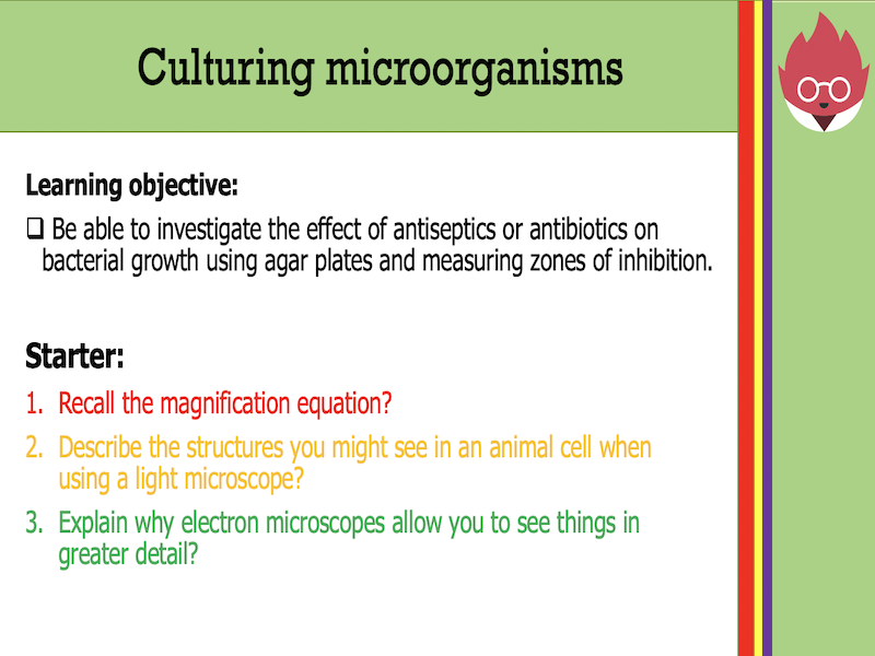 Aqa Gcse Biology Culturing Microorganisms Teaching Resources