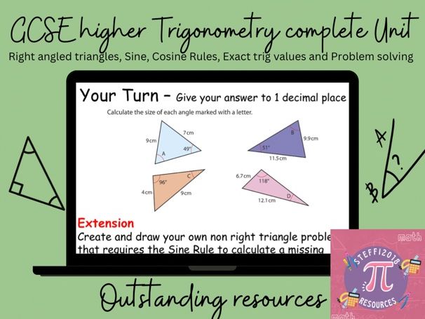 Gcse Higher Trigonometry All Topics Covered Teaching Resources