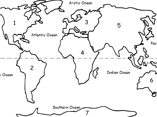 The Continents Printable Handout Teaching Resources