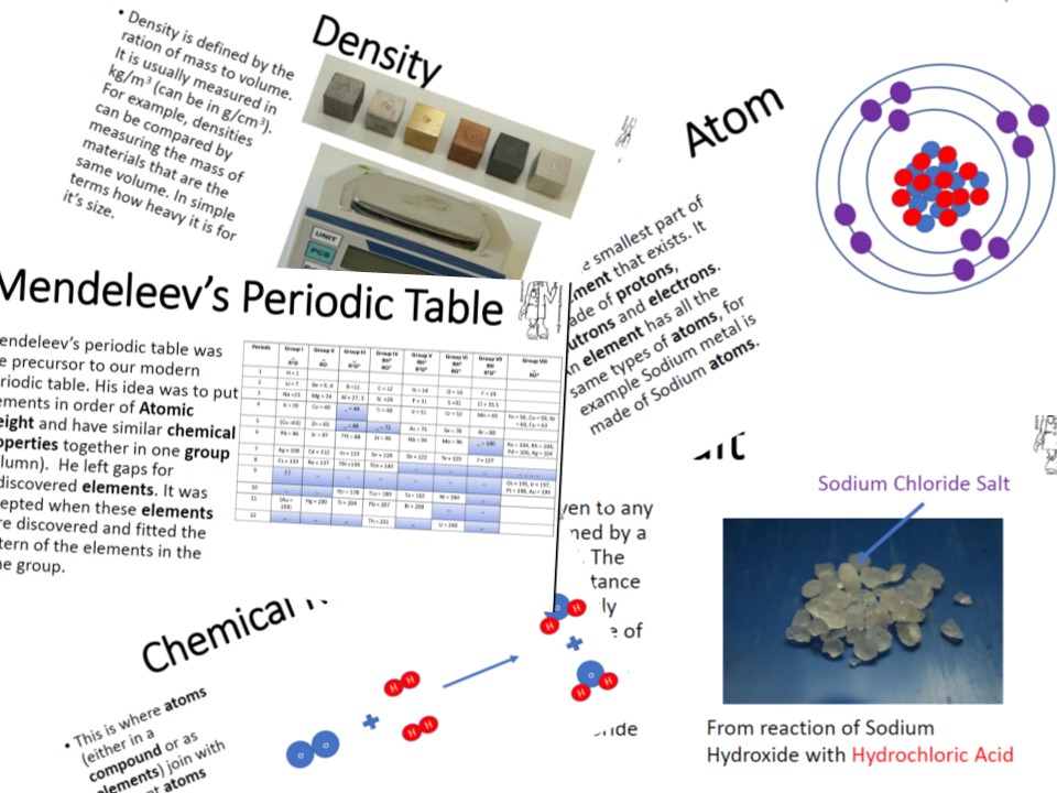 Atoms And Periodic Table 9 To 1 Revision Lessons Teaching Resources