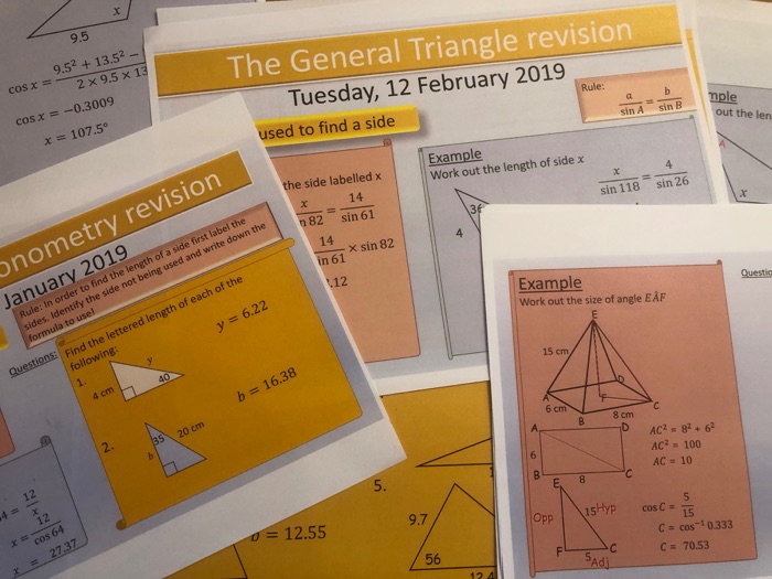 Gcse Pythagoras Trigonometry Revision Lessons Teachin