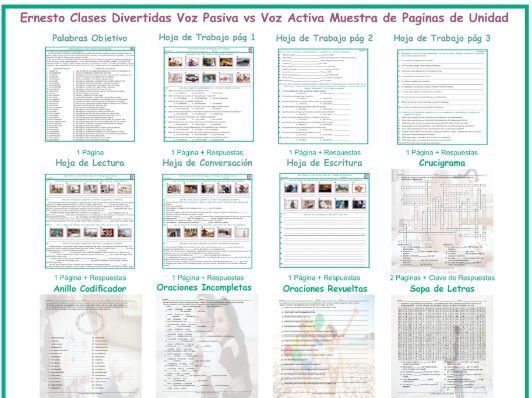 Passive Versus Active Voice Spanish Unit Bundle Teaching Resources