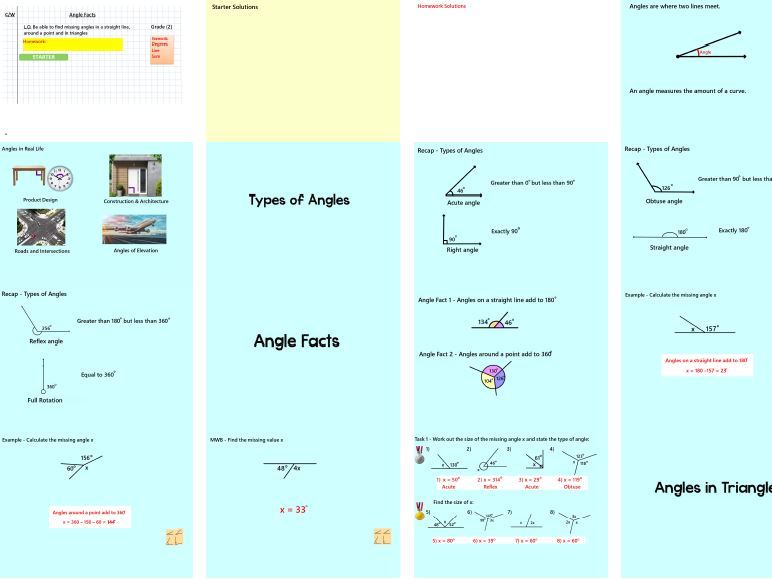 Angle Facts Gcse Maths Foundation Lesson Powerpoint And Activinspire