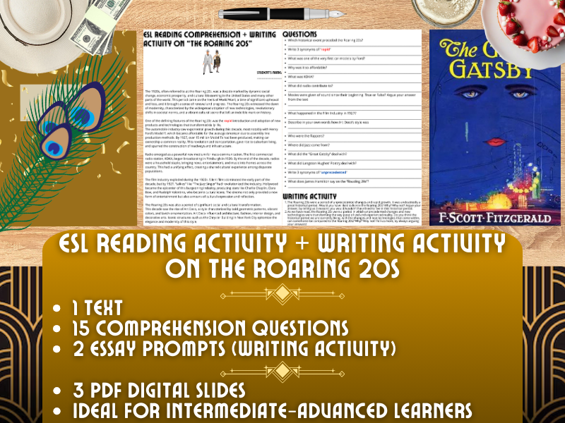 Esl Reading Comprehension Writing Activity Worksheets On The Roaring