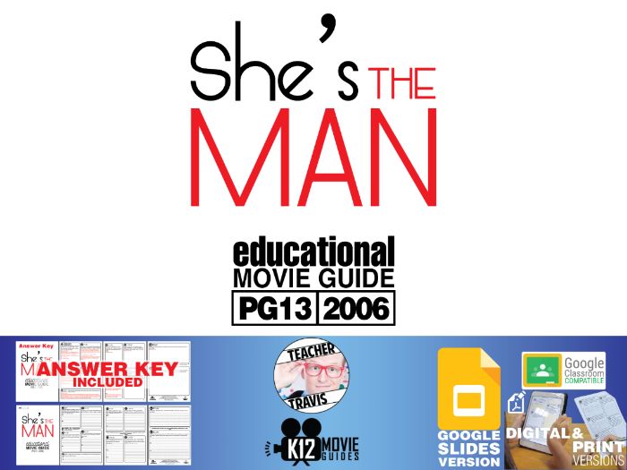 Shes The Man Movie Guide Questions Worksheet Pg13 2006