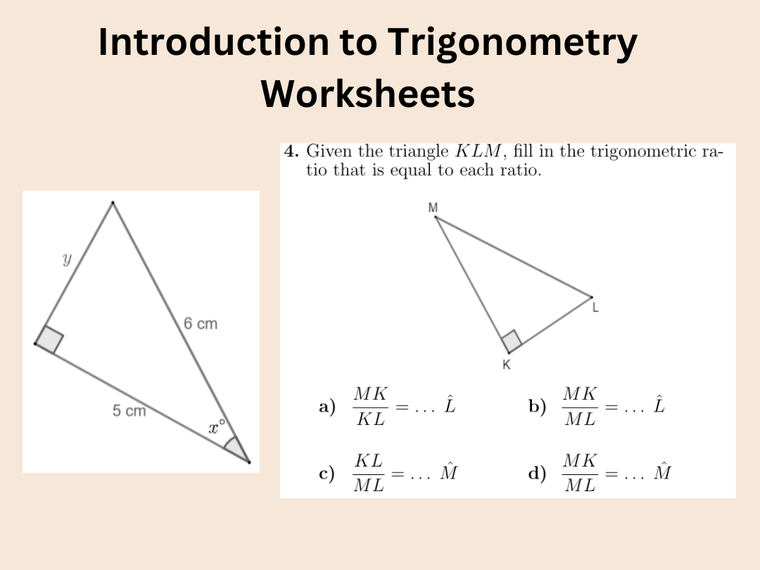Introduction To Trigonometry Worksheets Teaching Resources