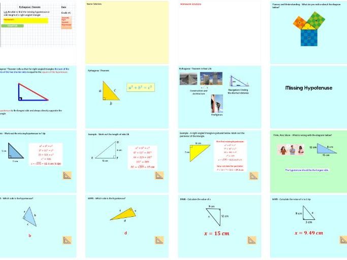 Pythagoras Theorem Maths Gcse Activinspire And Powerpoint Lesson