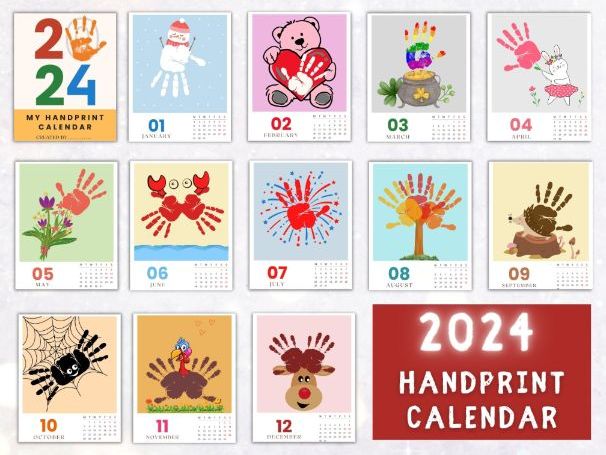 Handprint Calendar 2024 Teaching Resources