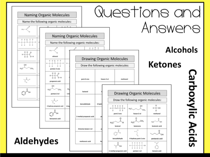 Naming Organic Molecules Alcohols Aldehydes Ketones And Carboxylic