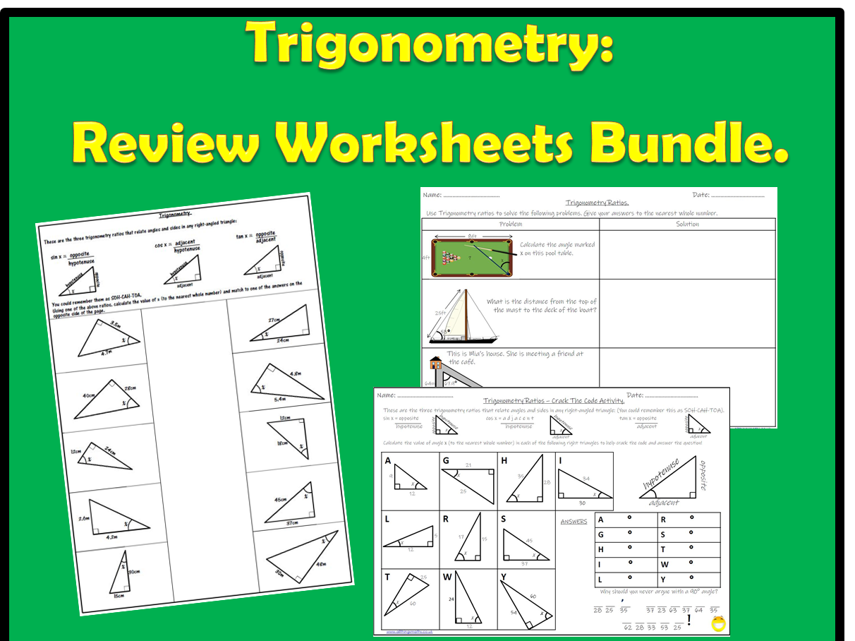 Trigonometry Ratios Bundle Teaching Resources