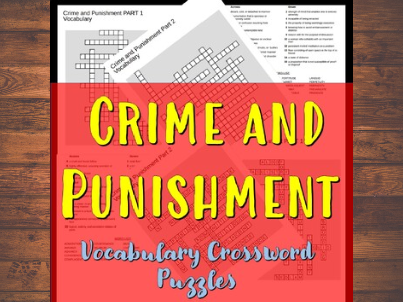 Crime And Punishment Vocabulary Crossword Puzzles Teaching Resources