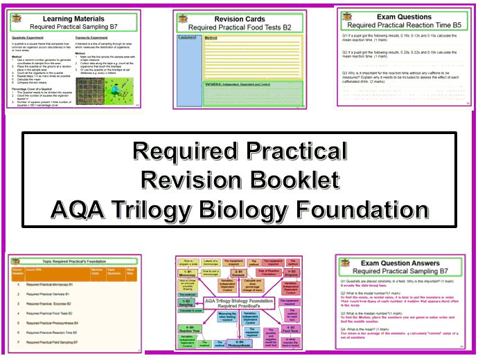 Aqa Trilogy Biology Foundation Required Practical Revision Booklet