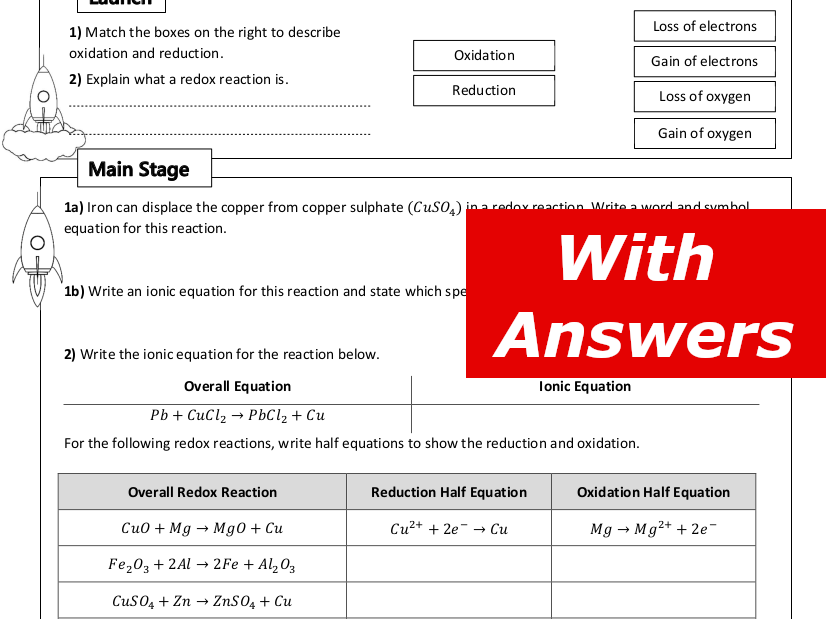 32 Oxidation Reduction Worksheet Answers Support Worksheet