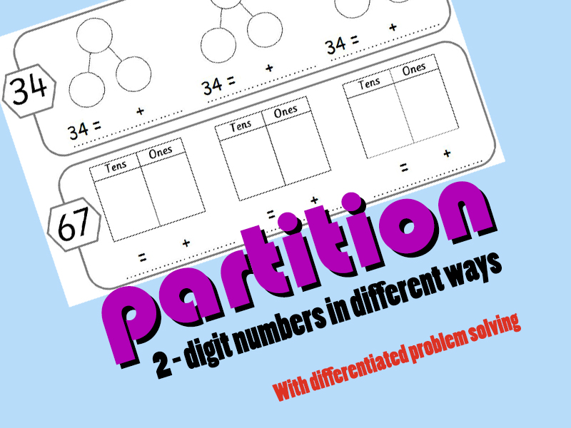 Partitioning 2 Digit Numbers In Different Ways Differentiated