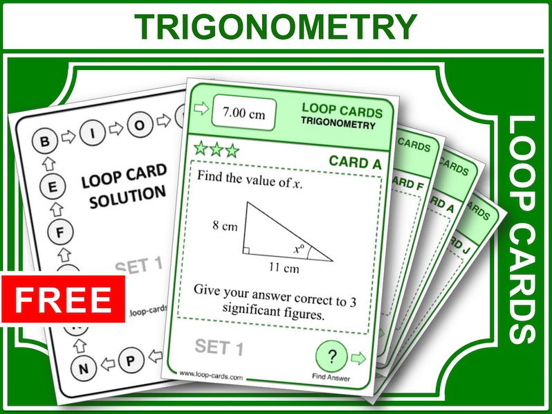 Trigonometry Loop Cards Teaching Resources
