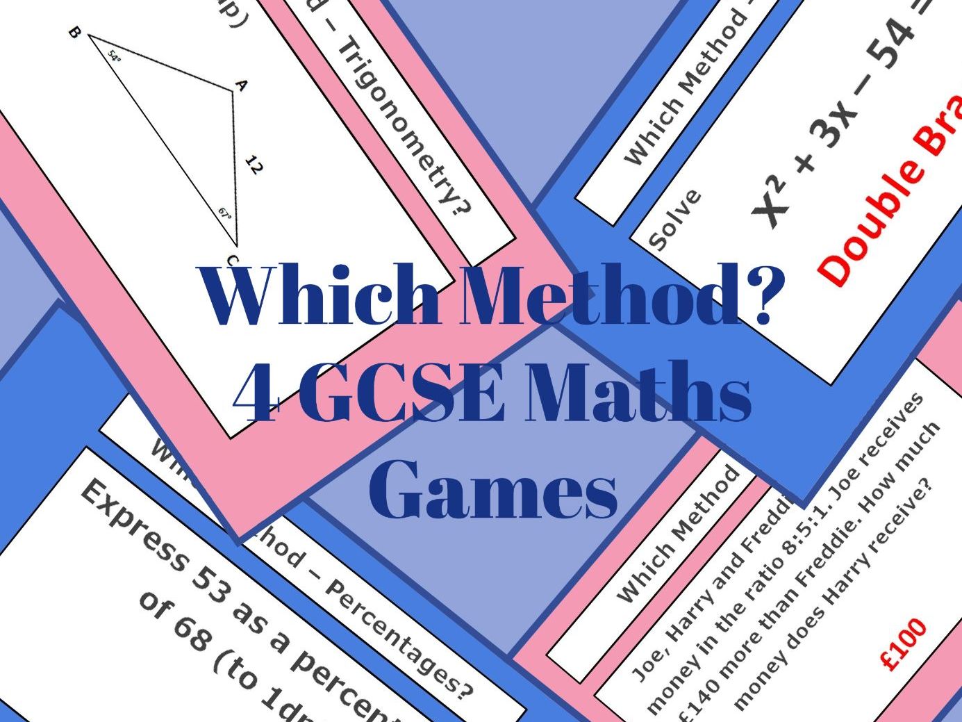 Which Method 4 Gcse Maths Games Activity Revision Teaching Resources