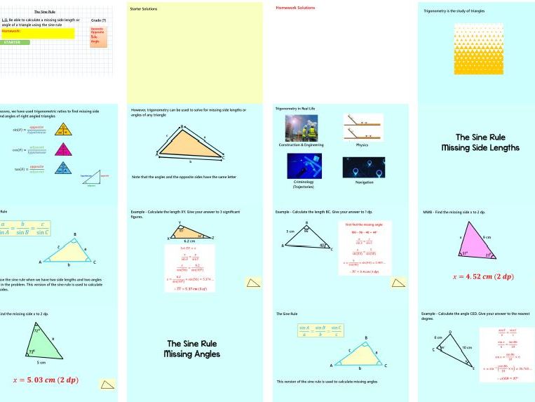 The Sine Rule Maths Gcse Higher Powerpoint And Activinspire Lesson