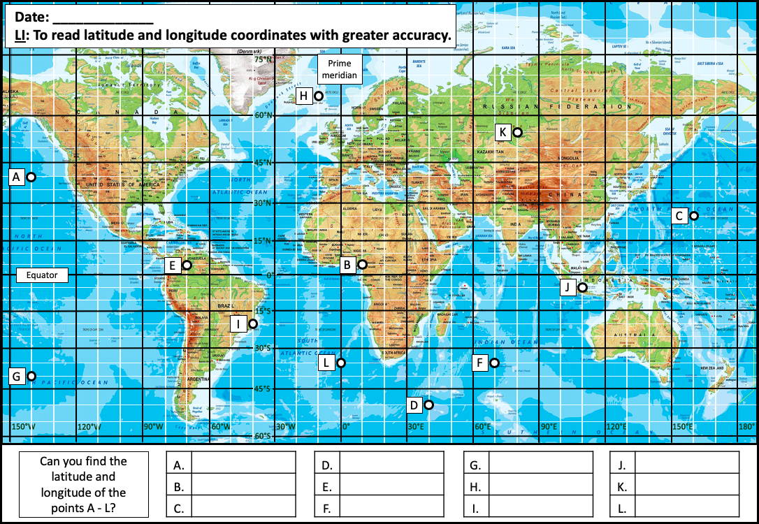 Reading Latitude And Longitude Coordinates With Greater Accuracy Ks2