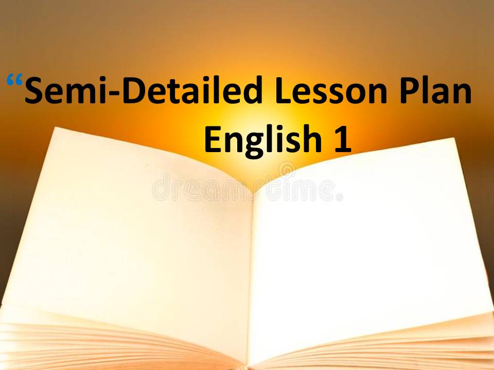 A Semi Detailed Lesson Plan In Grade English Lesson Plan Pedagogy Hot